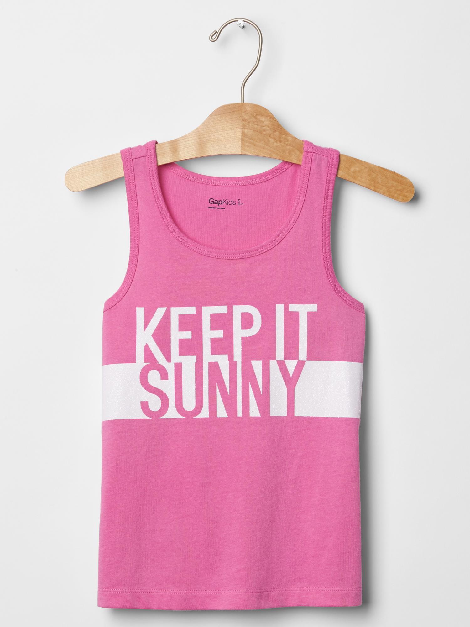 Glitter graphic tank | Gap