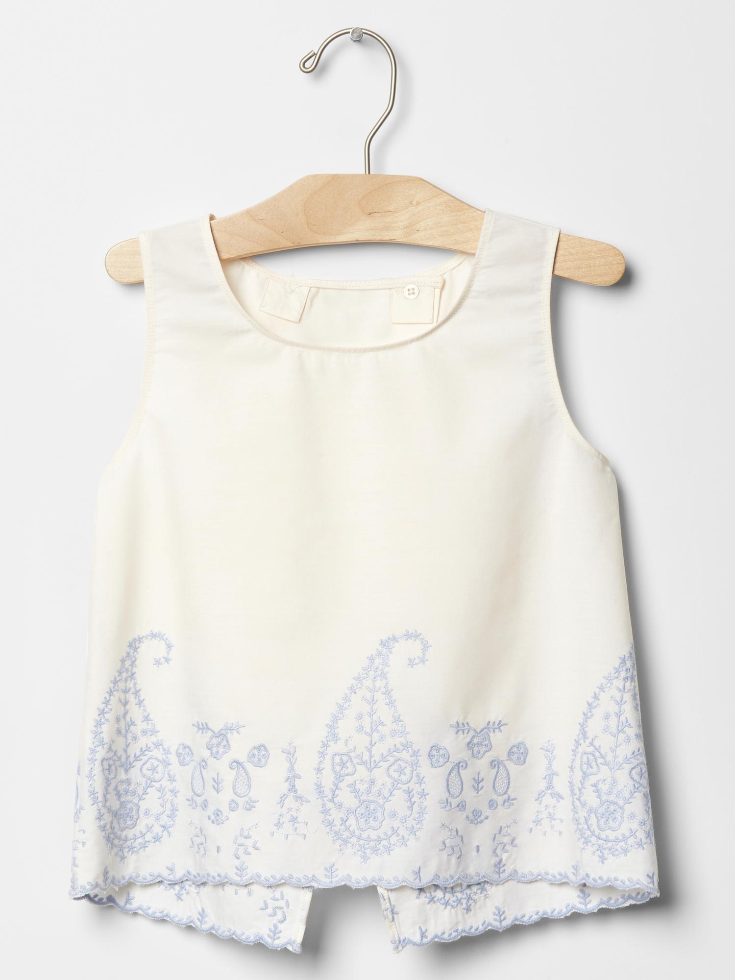 Paisley tulip-back top | Gap