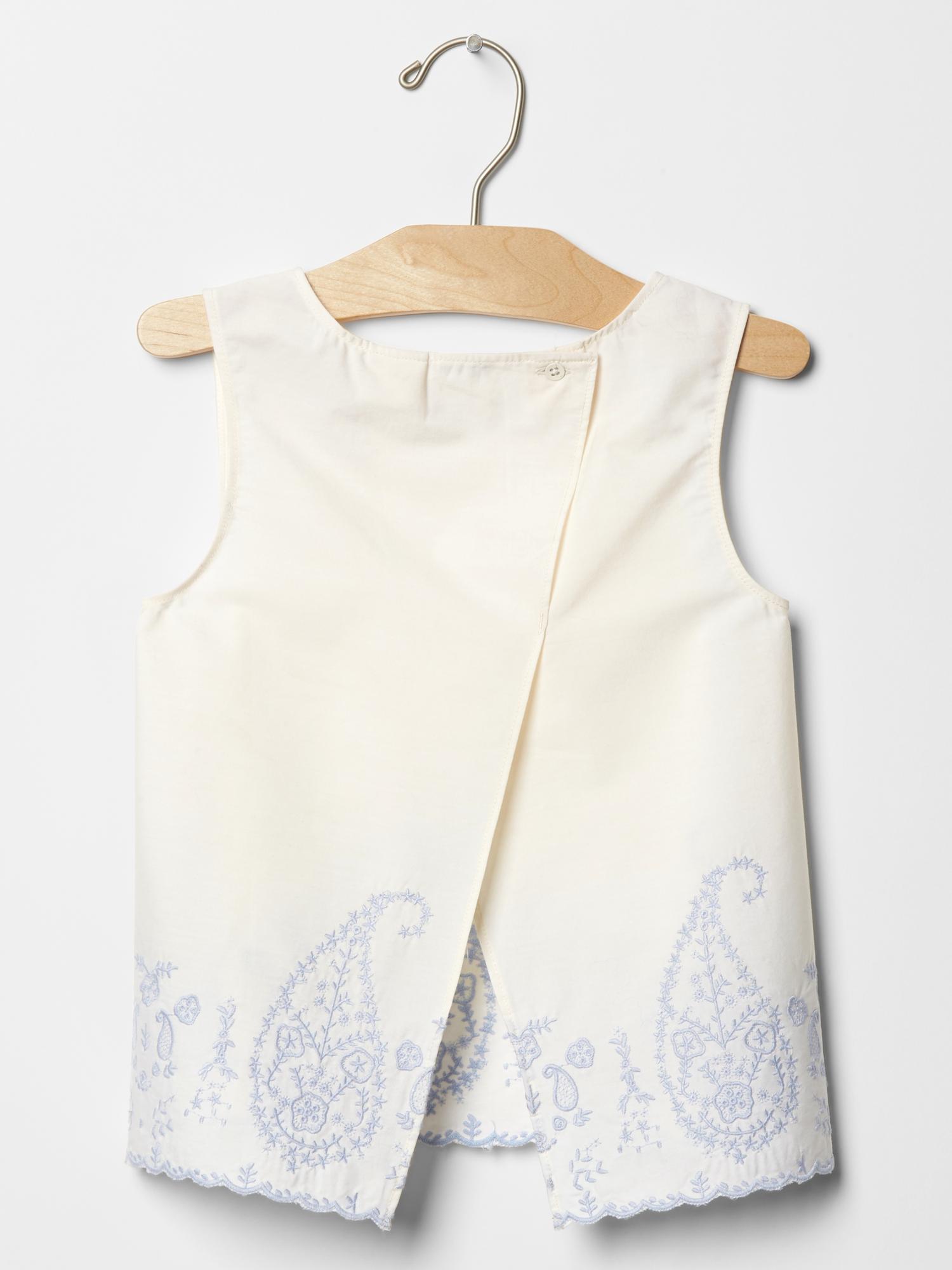 Paisley tulip-back top | Gap
