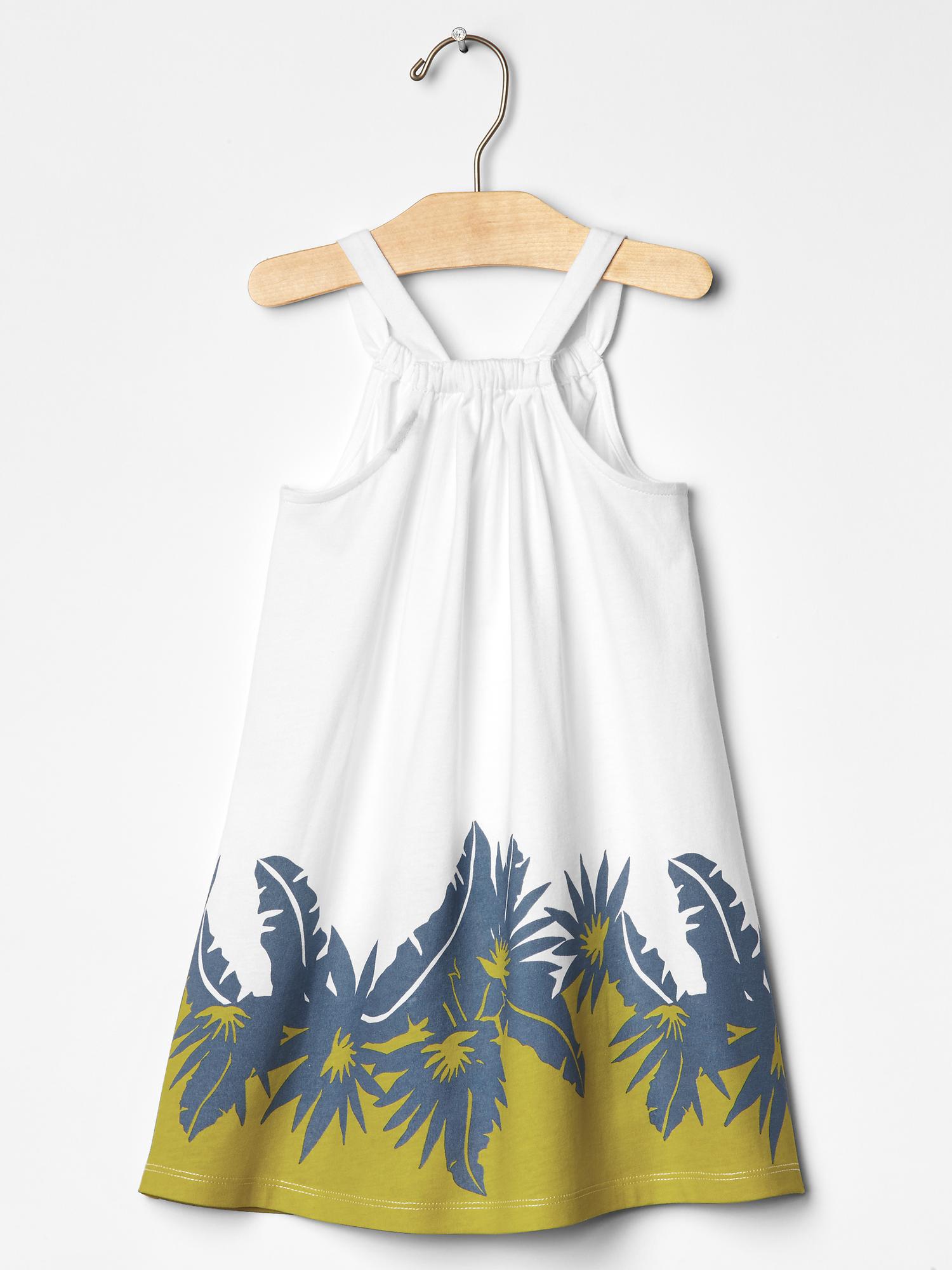 Tropical colorblock trapeze dress | Gap