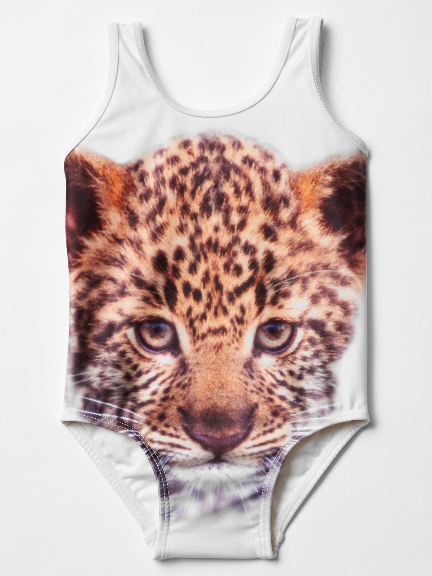 Leopard photo swim one-piece | Gap