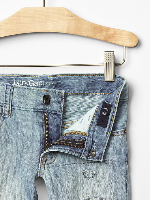 Rip & repair patch denim shorts | Gap