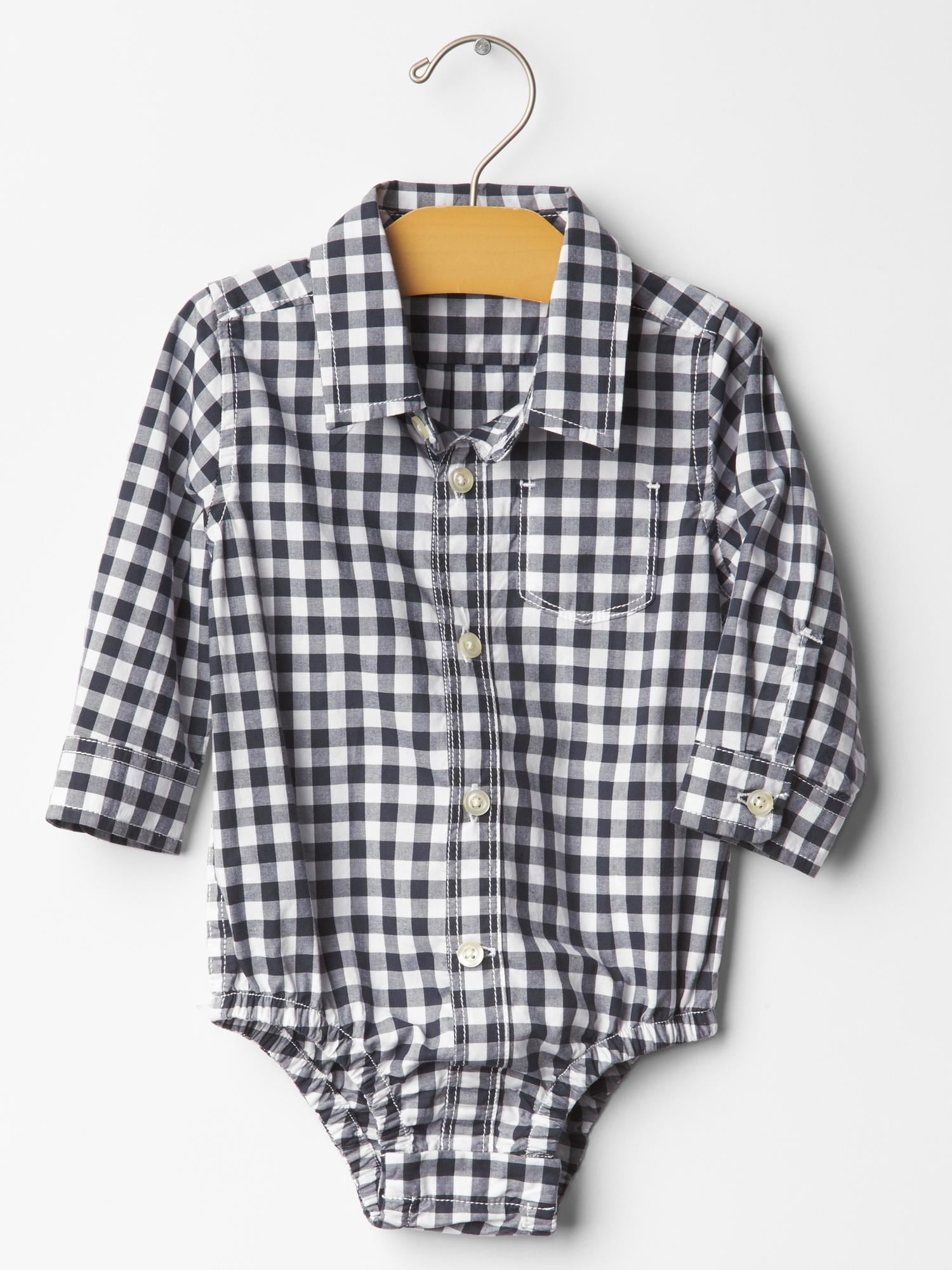 Gingham button-up bodysuit | Gap