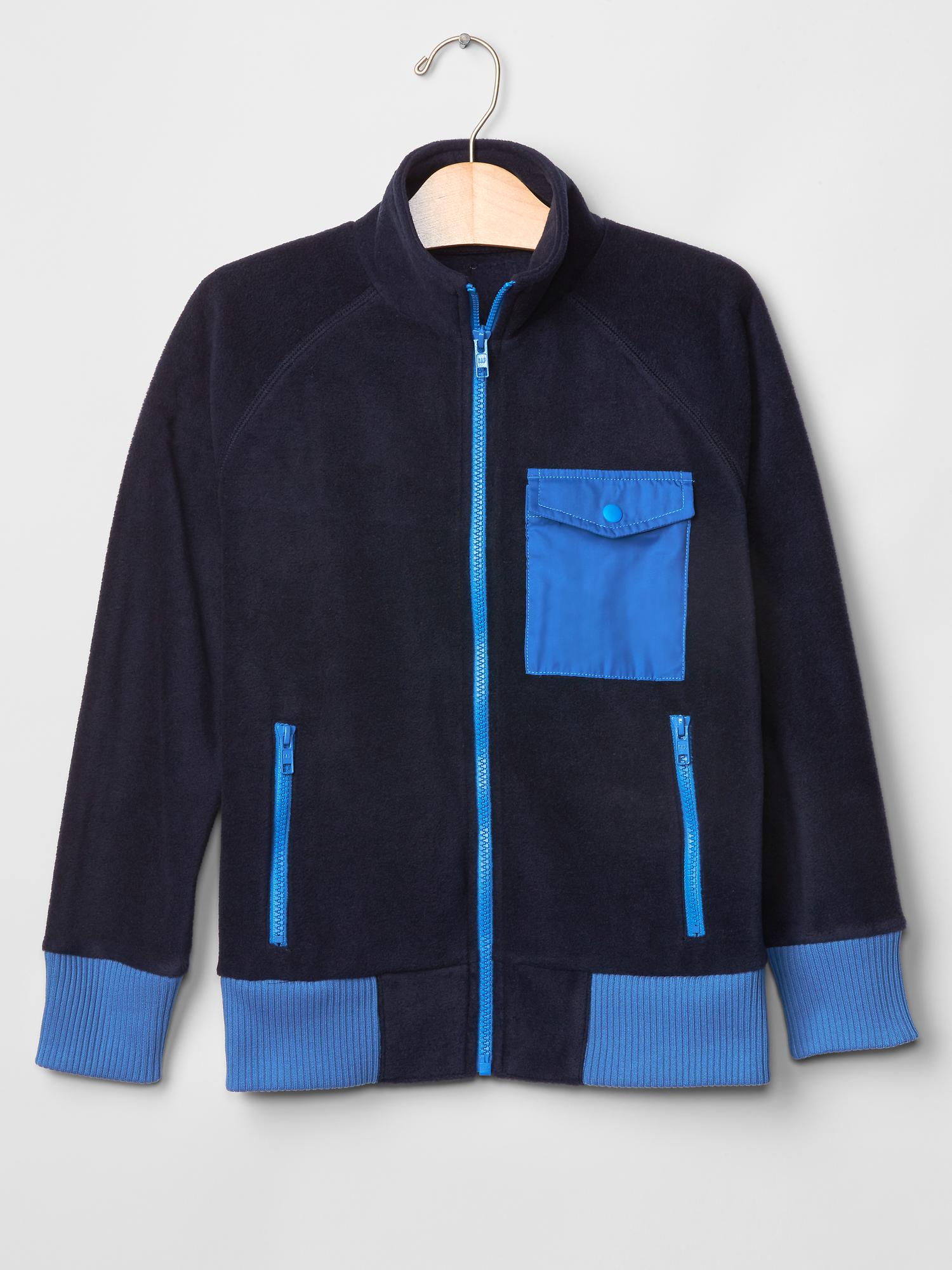 Contrast fleece zip jacket | Gap
