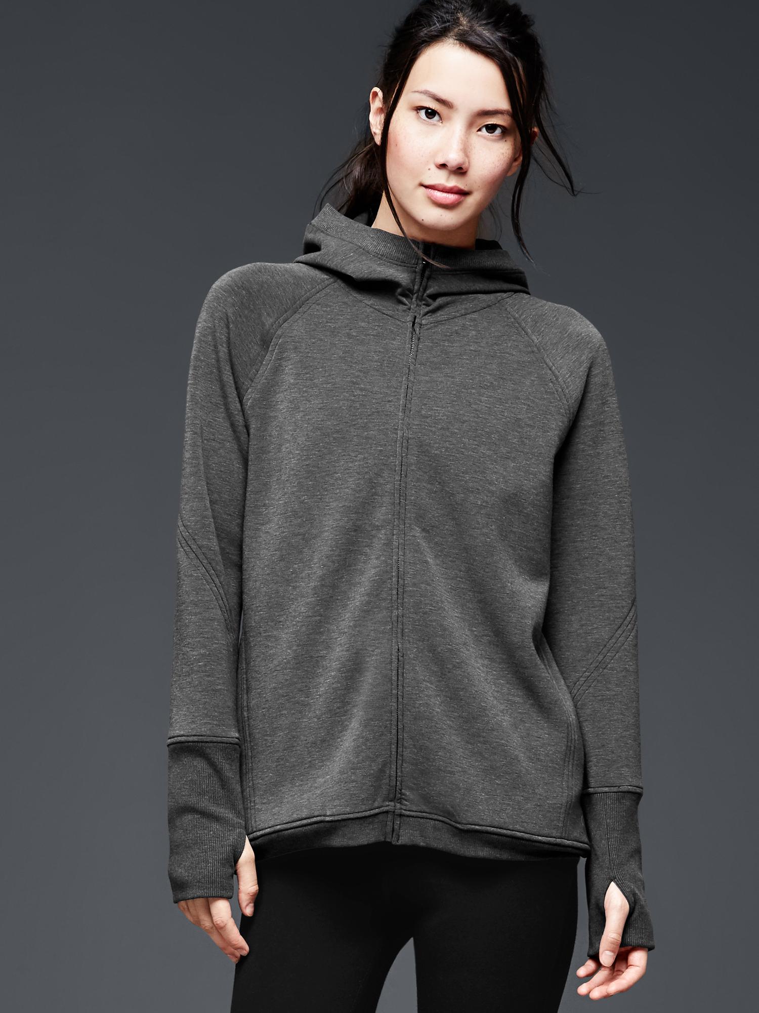 GapFit Breathe heathered zip jacket | Gap