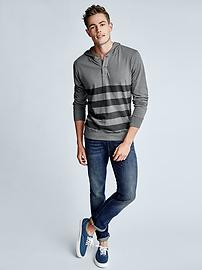 Lived-in hooded stripe henley | Gap
