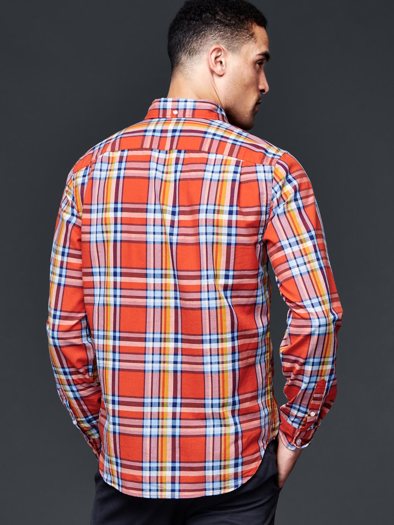 Lived-in maker plaid shirt | Gap