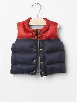 Colorblock puffer vest | Gap