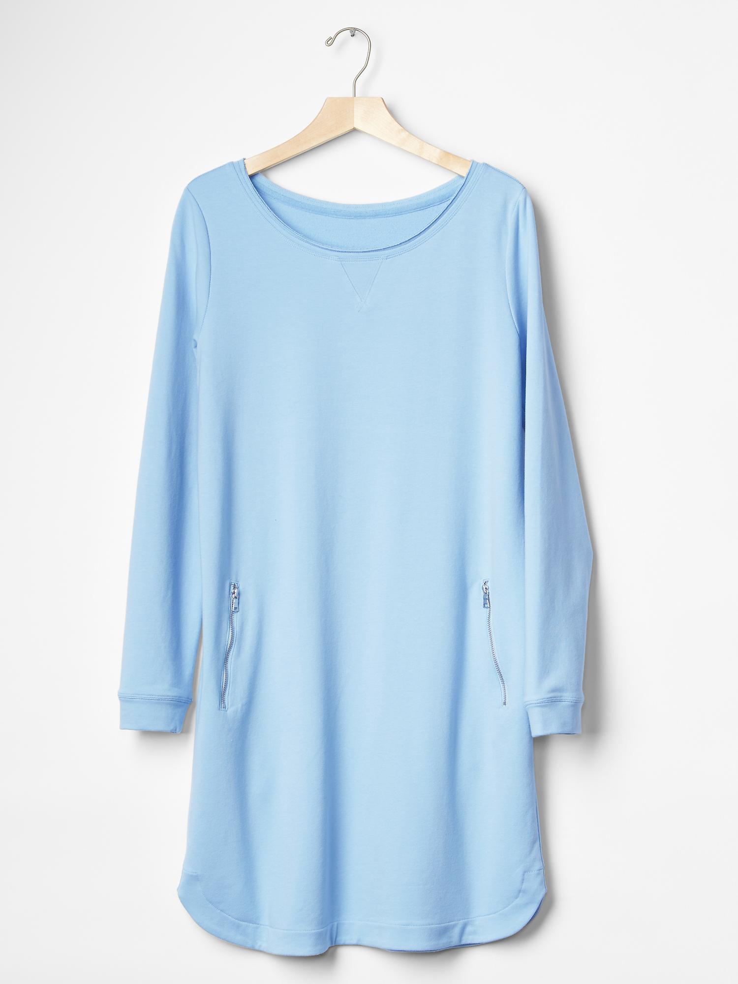 French Terry zipper shift dress | Gap