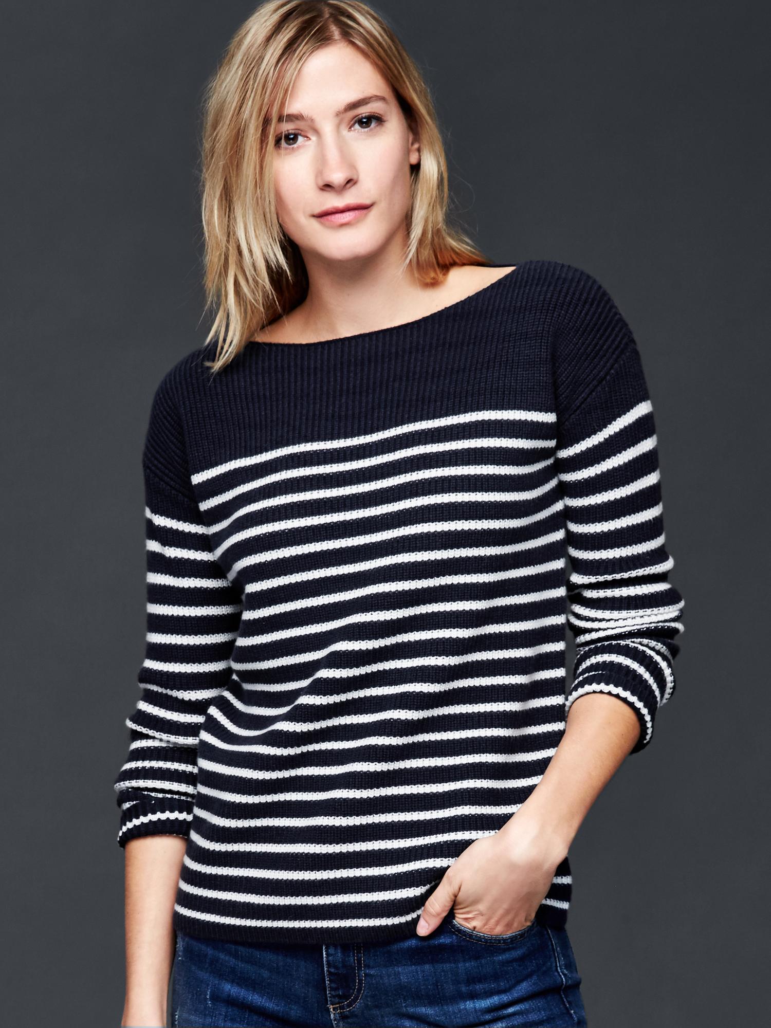 Nautical stripe rib sweater | Gap
