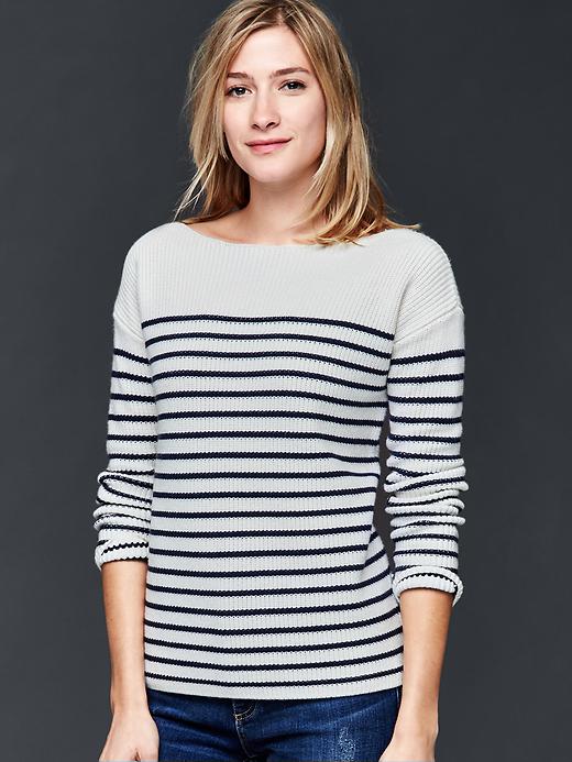 Nautical stripe rib sweater | Gap