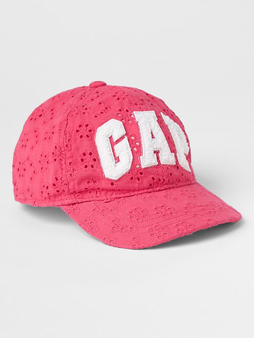 Logo eyelet baseball hat | Gap