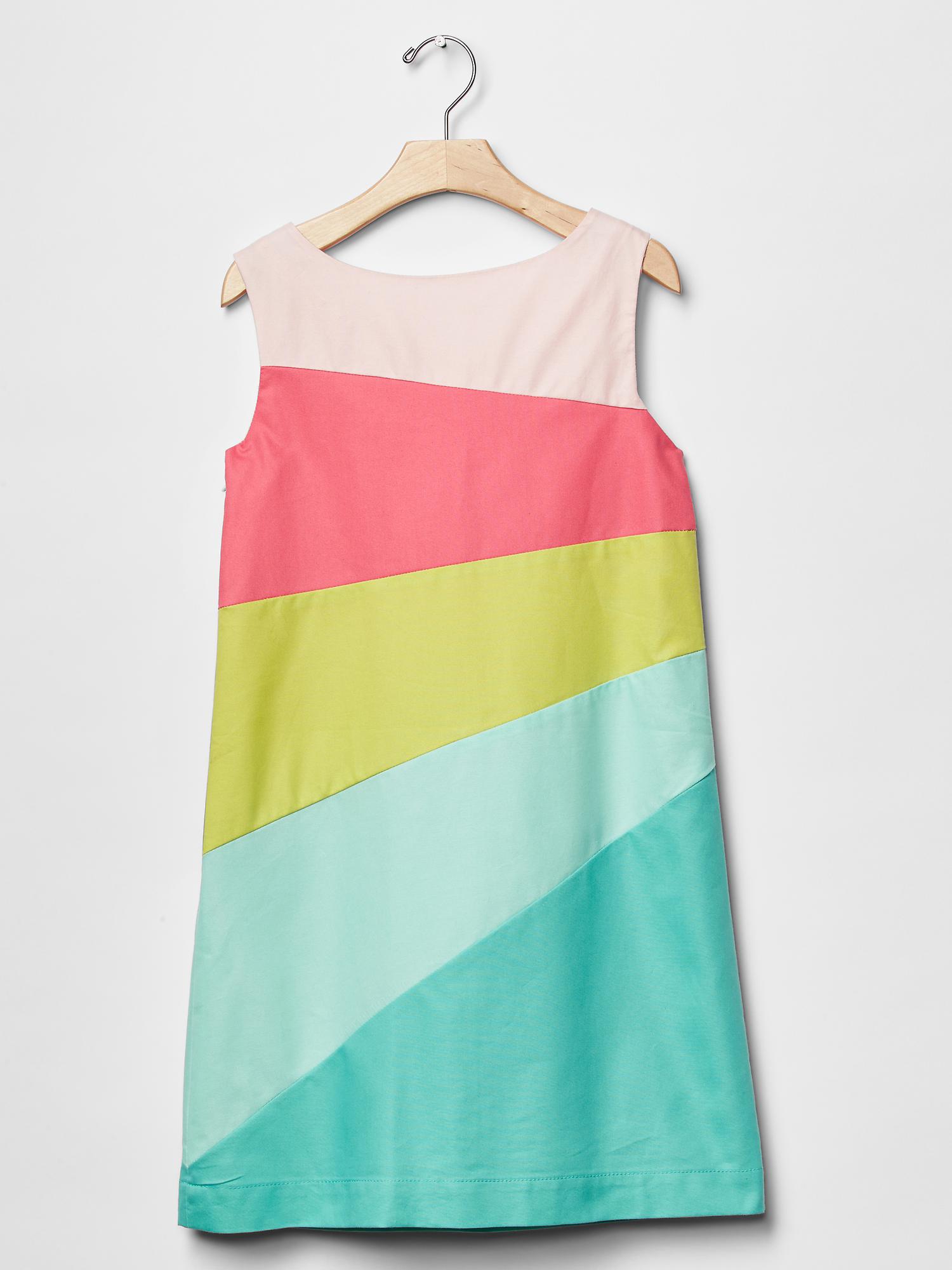 Pastel colorblock shift dress | Gap