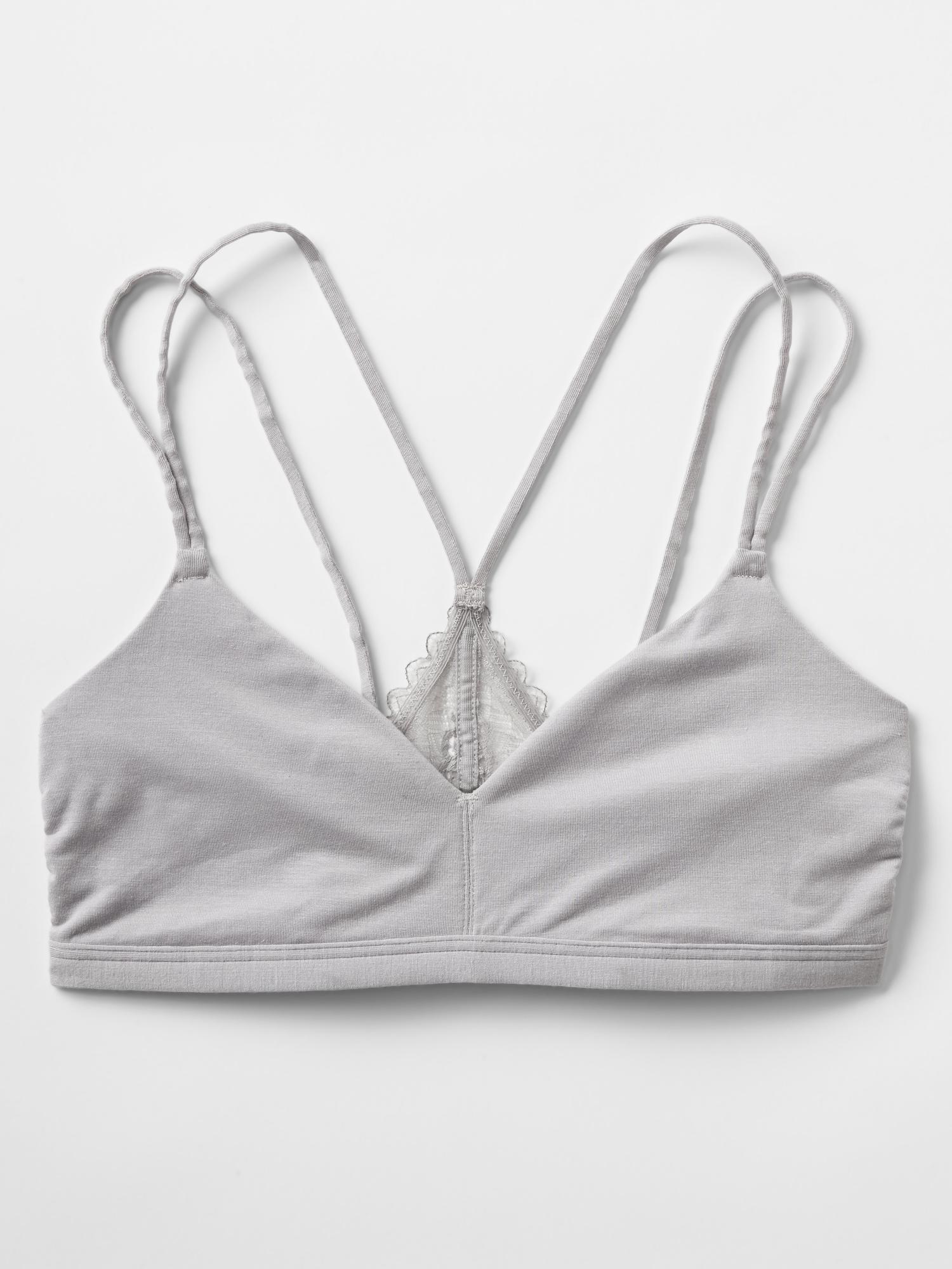 Modal lace-back pullover bra | Gap