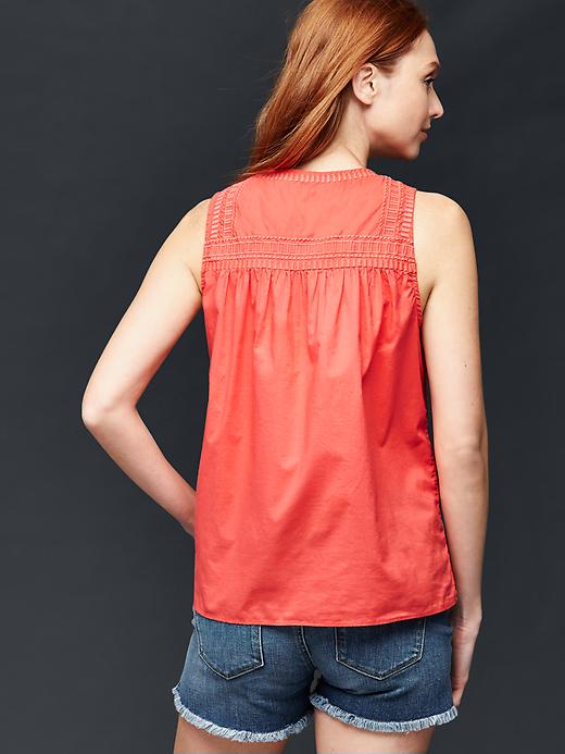 Embroidered yoke tank | Gap