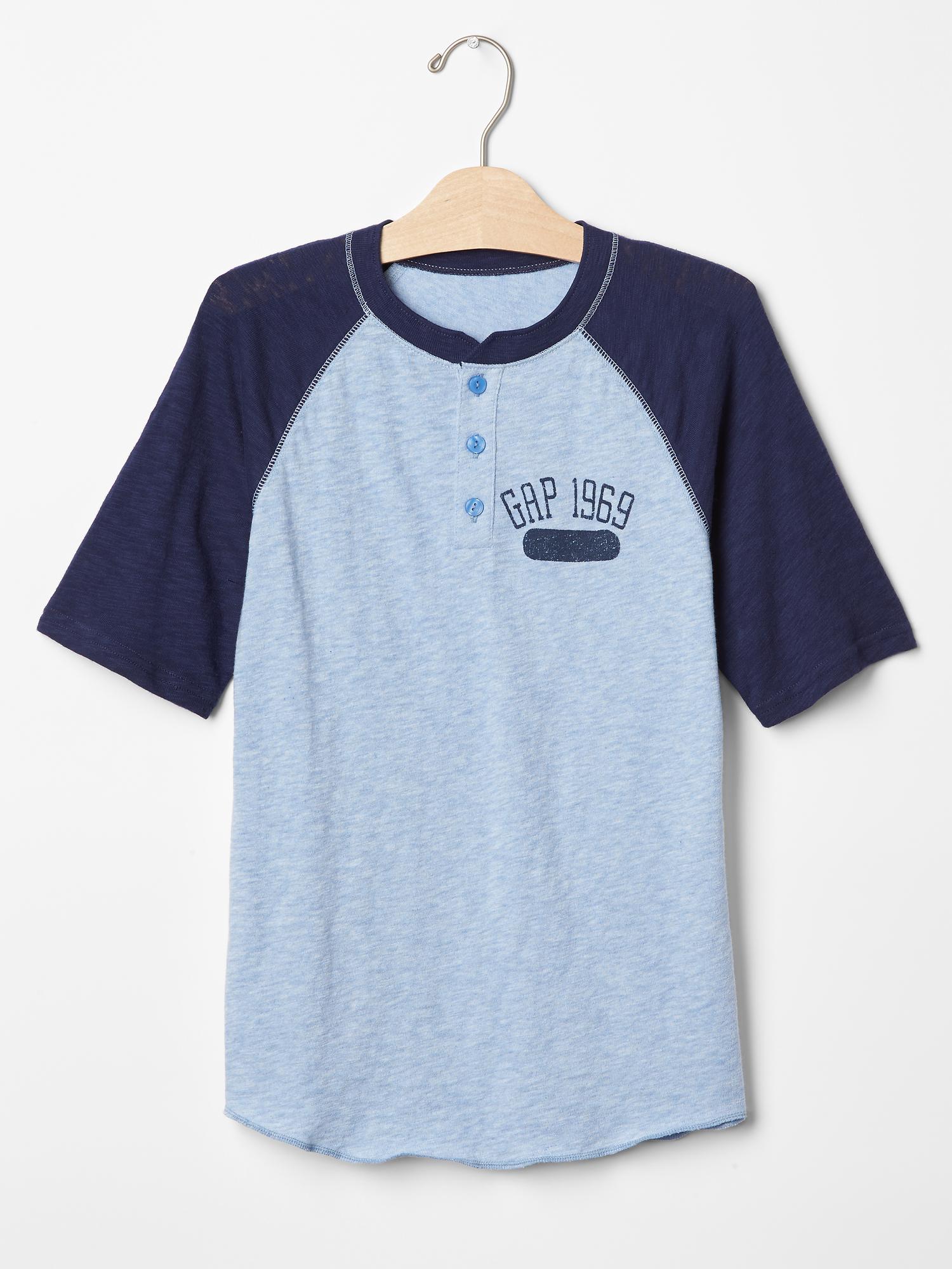 Athletic logo baseball henley | Gap