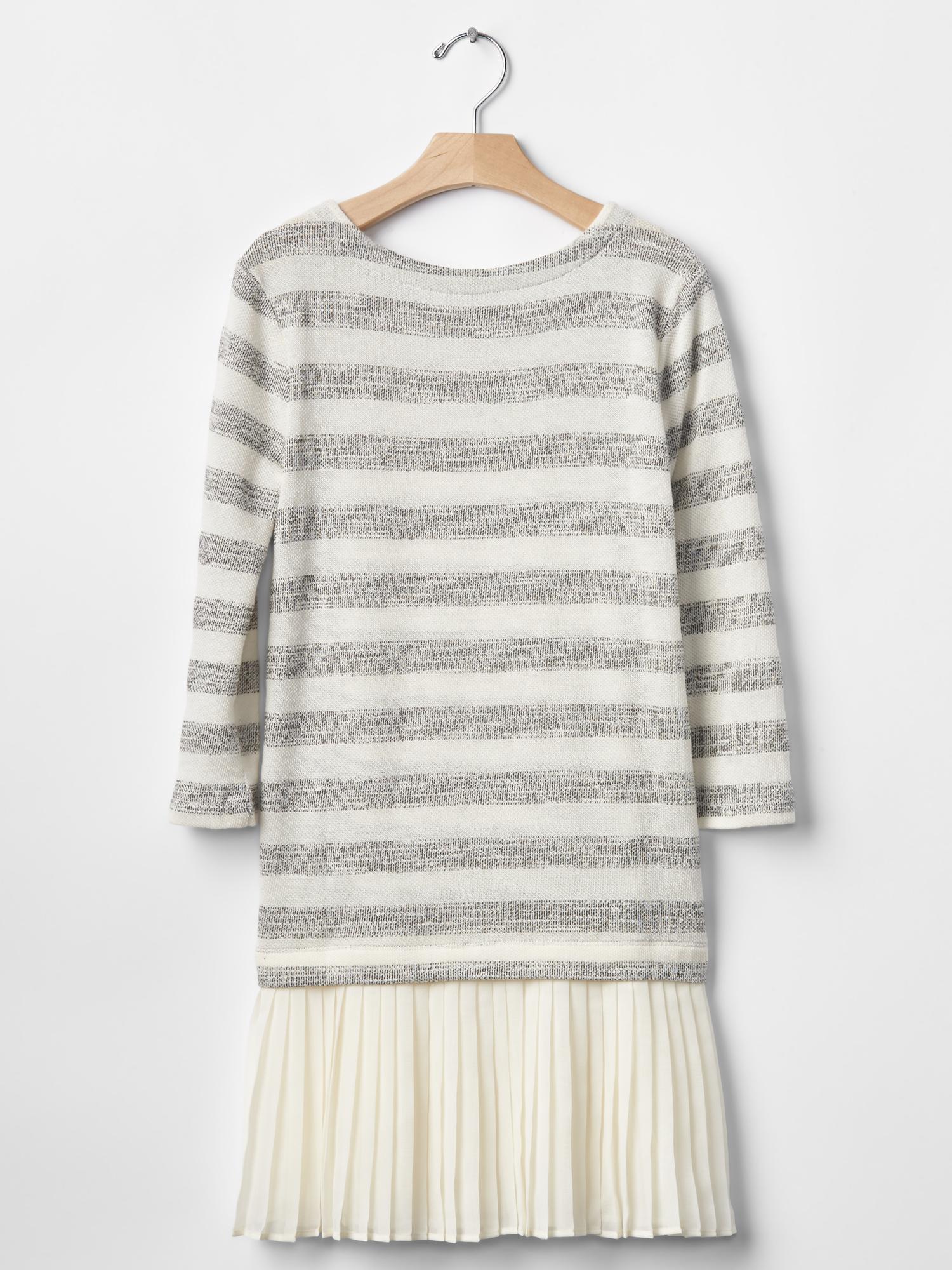 Stripe mix-fabric dress | Gap