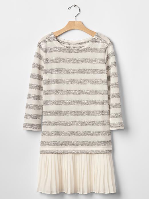 Stripe mix-fabric dress | Gap