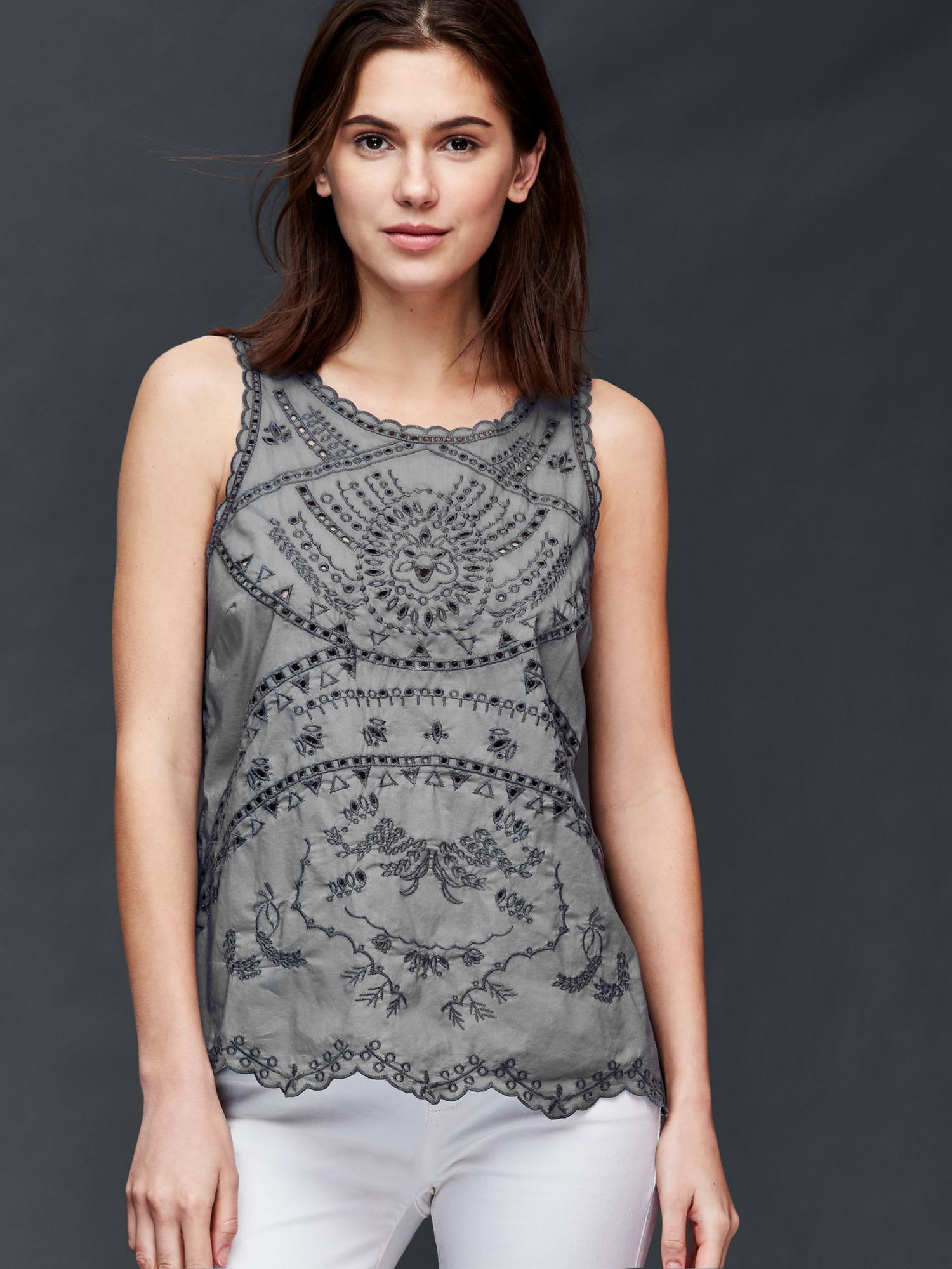 Embroidered tank | Gap
