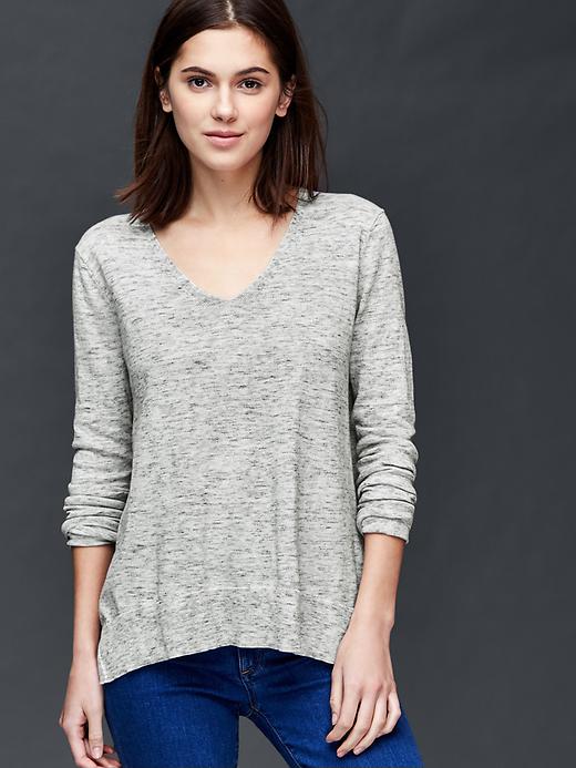Cotton essential V-neck sweater | Gap
