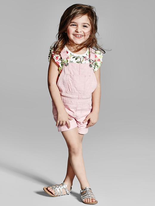 1969 pink chambray denim shortalls | Gap