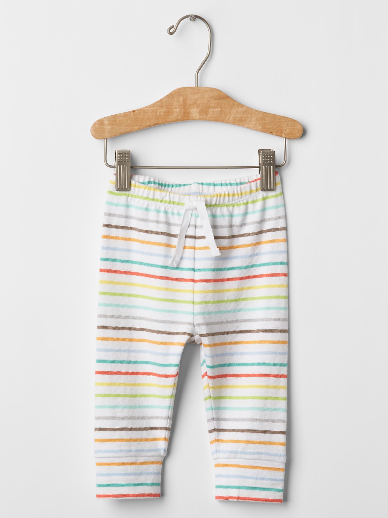 Rainbow stripe banded pants | Gap