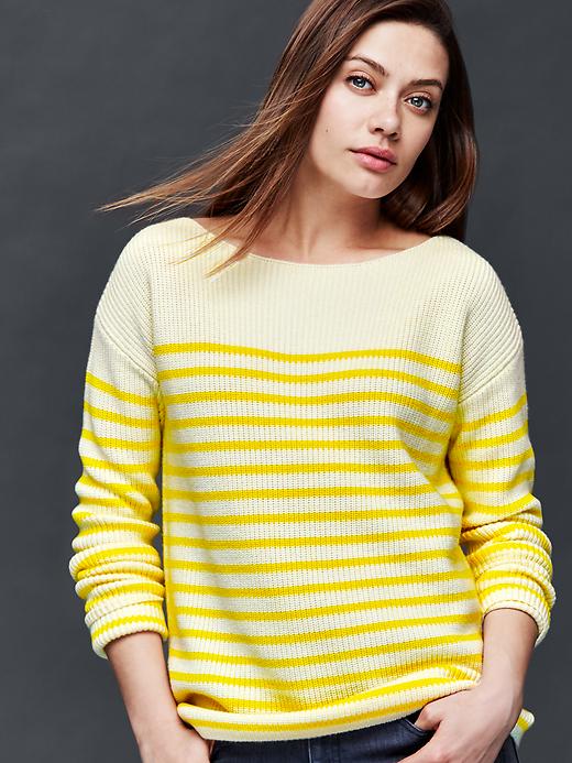 Nautical stripe rib sweater | Gap