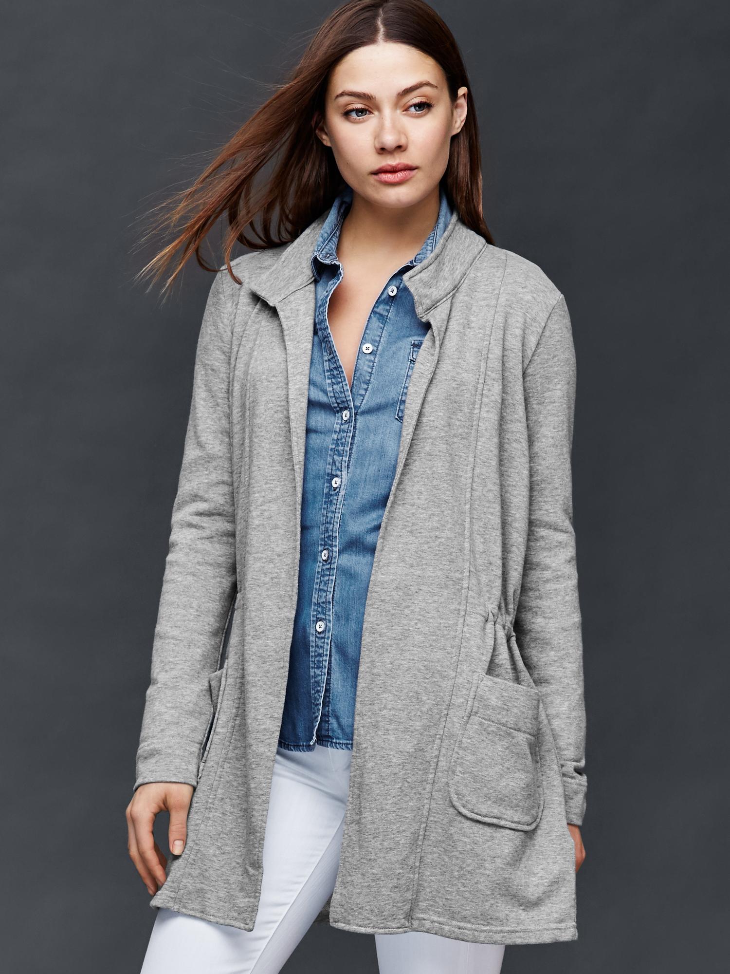 French terry open front jacket | Gap