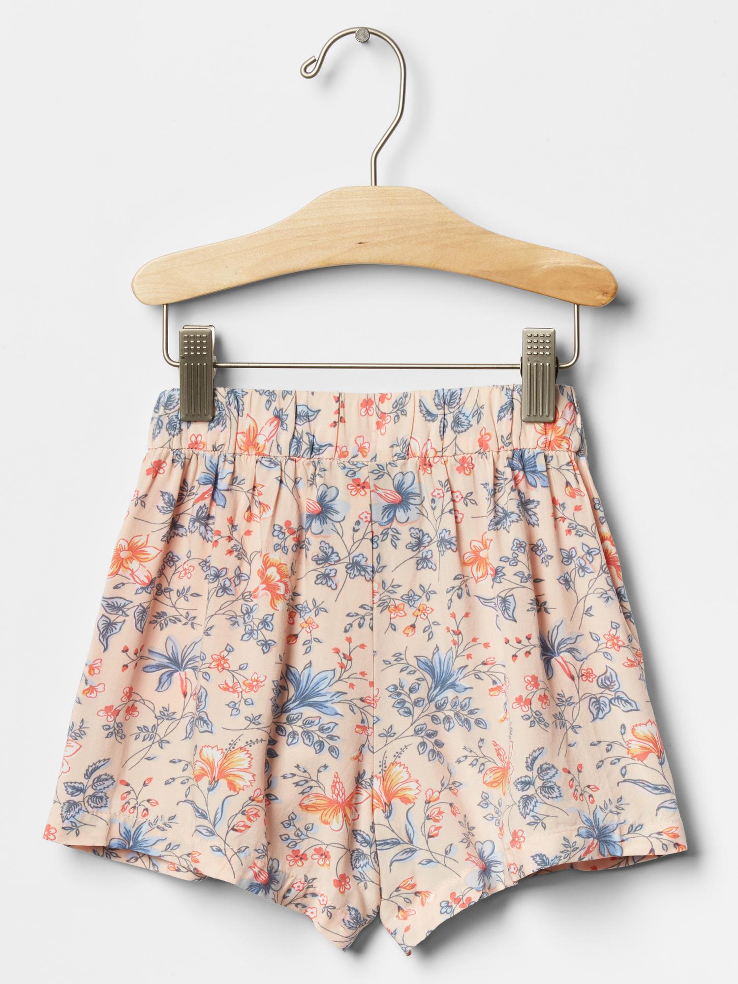 Floral pull-on culotte shorts | Gap