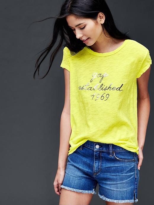Metallic graphic logo tee | Gap
