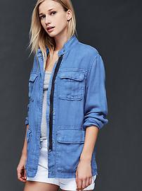 Linen relaxed utility jacket | Gap