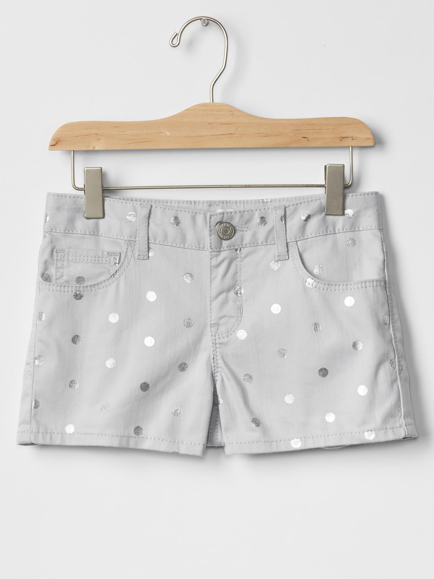 1969 metallic dots denim shorty shorts | Gap