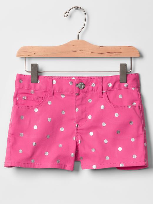 1969 metallic dots denim shorty shorts | Gap