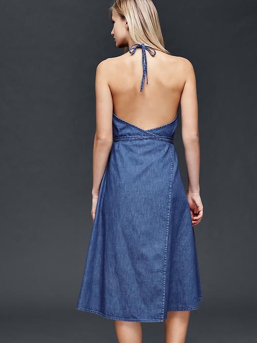 Gap denim wrap dress store