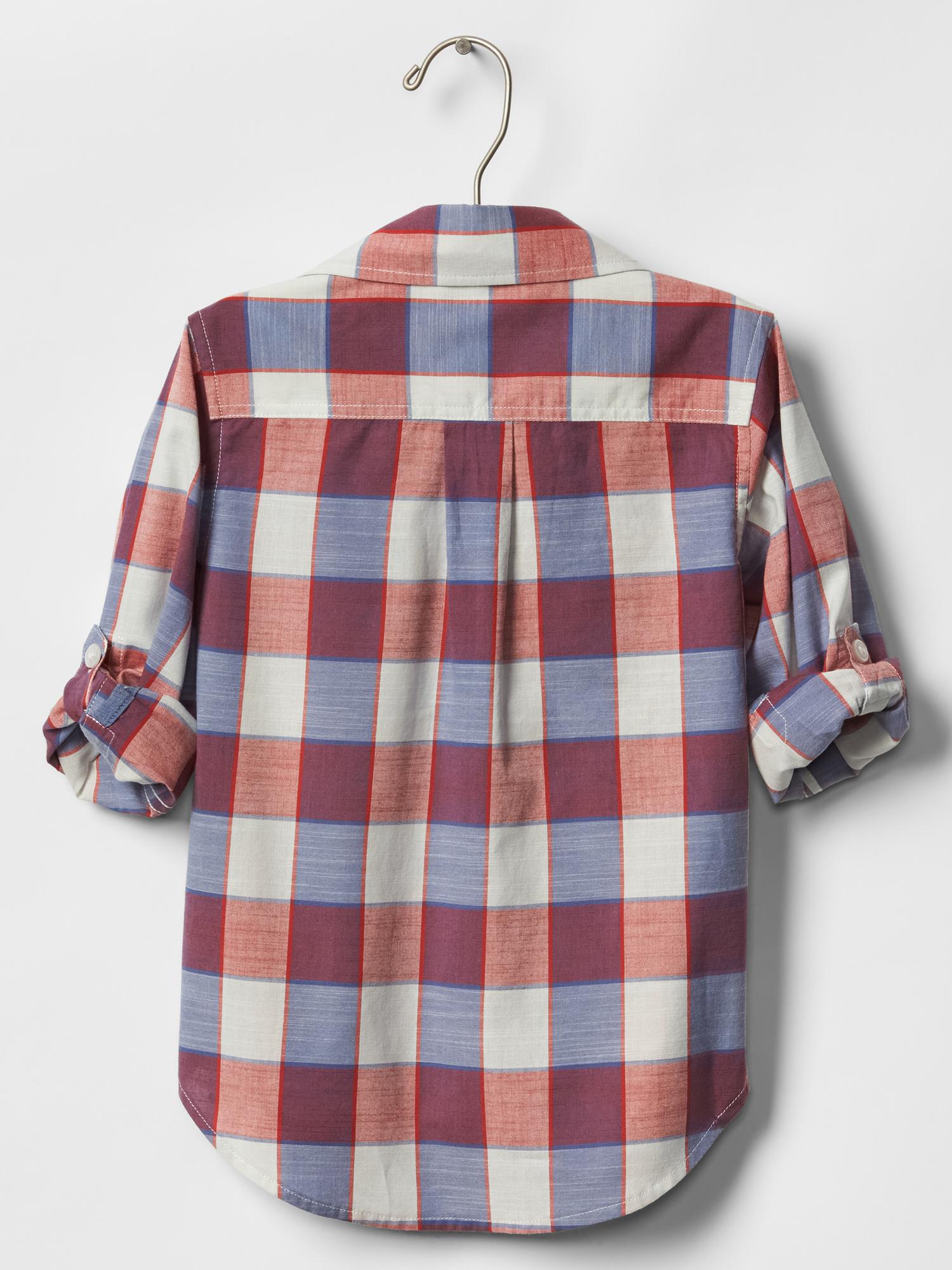 Americana plaid convertible shirt | Gap
