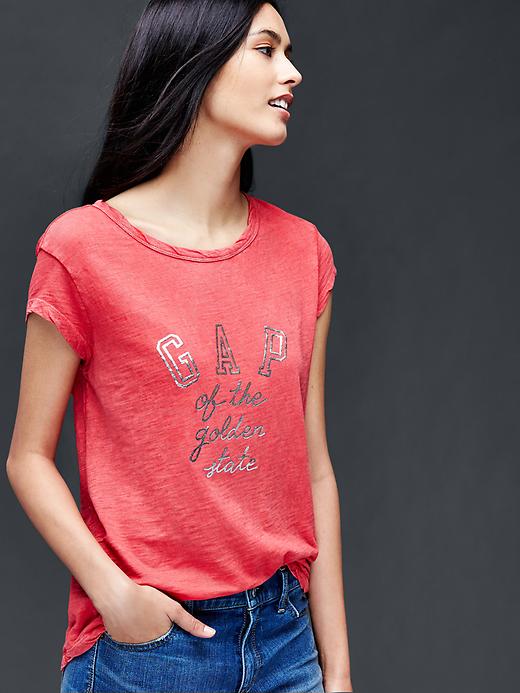 Metallic graphic logo tee | Gap