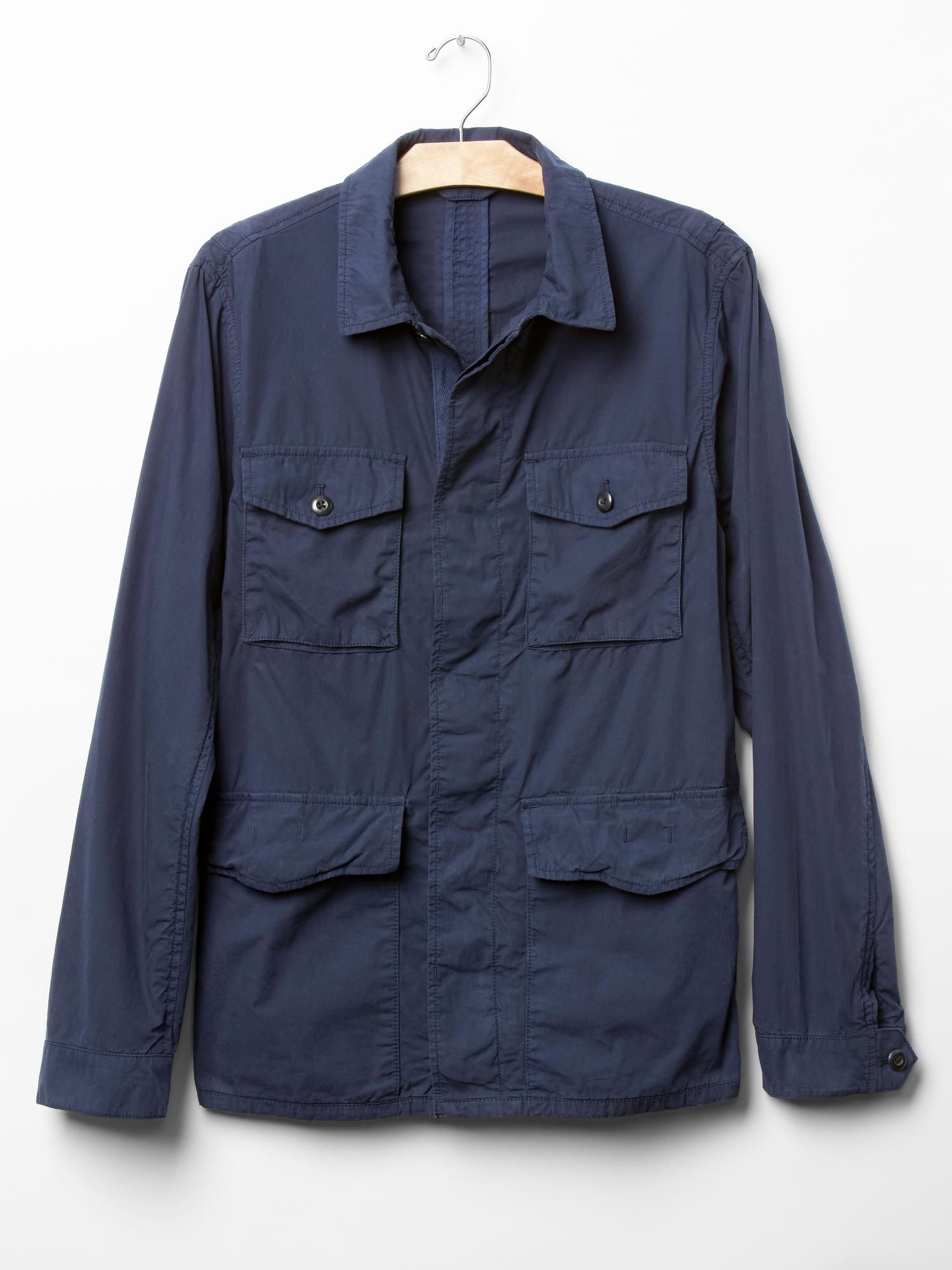 Lightweight poplin fatigue jacket | Gap