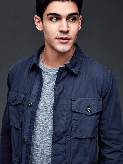 Lightweight poplin fatigue jacket | Gap