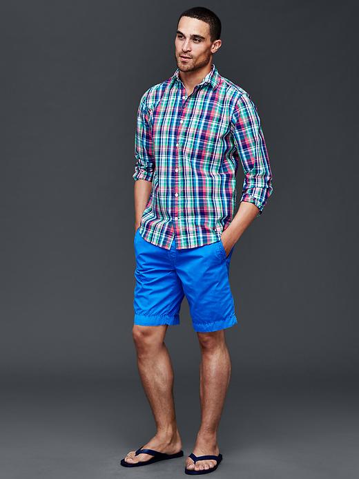 True wash multi plaid standard fit shirt | Gap
