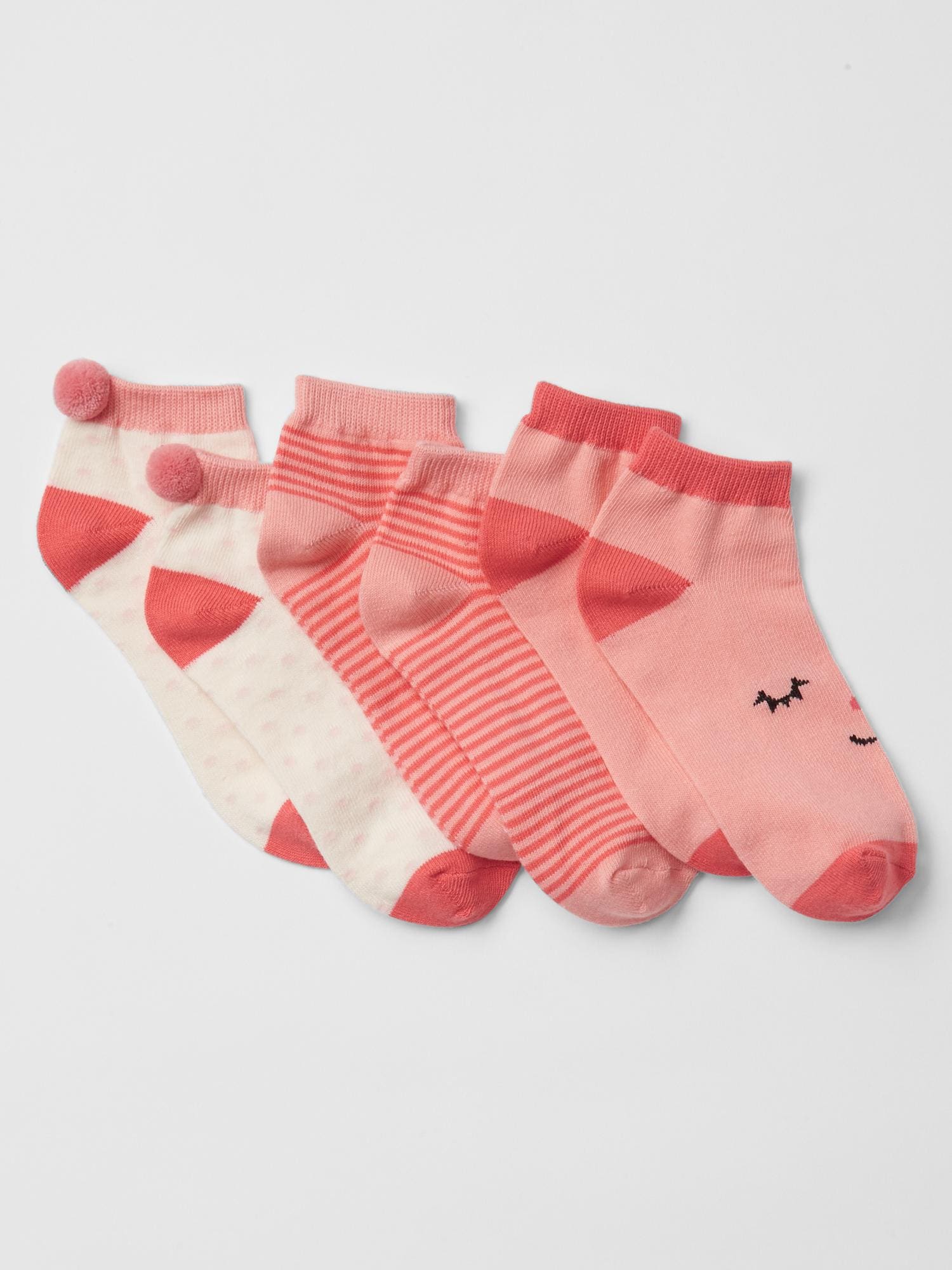 Happy pom-pom socks (3-pack) | Gap
