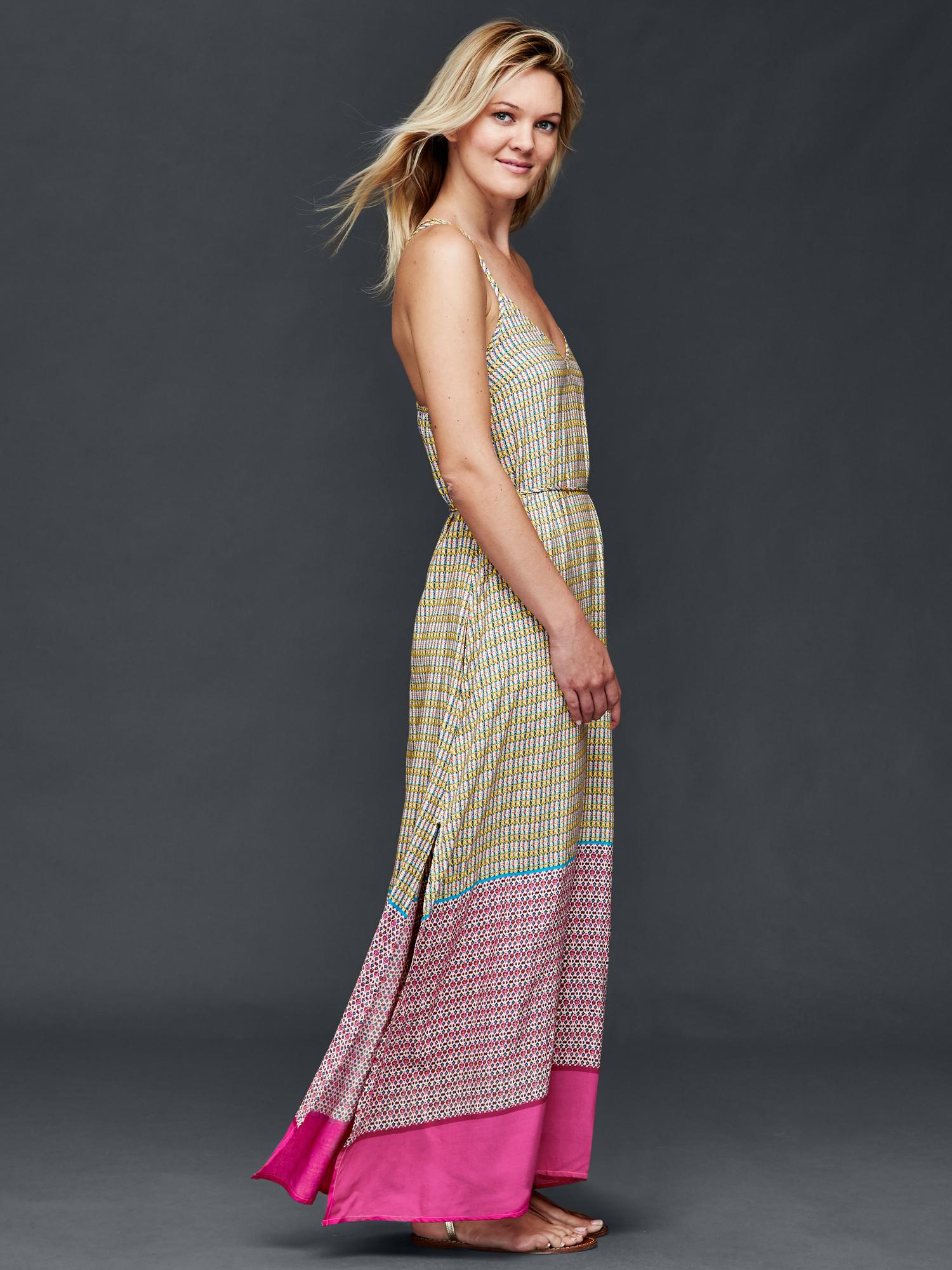 Double-strap print maxi dress | Gap