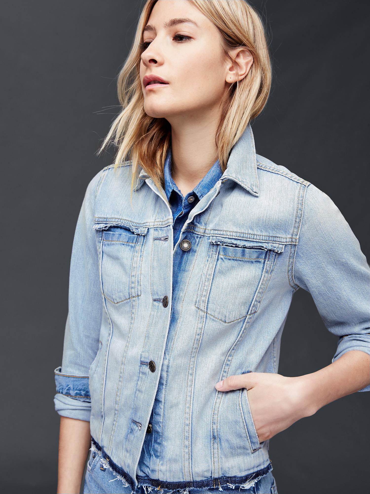 1969 icon denim raw hem jacket | Gap