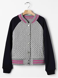 Polka dot varsity jacket | Gap