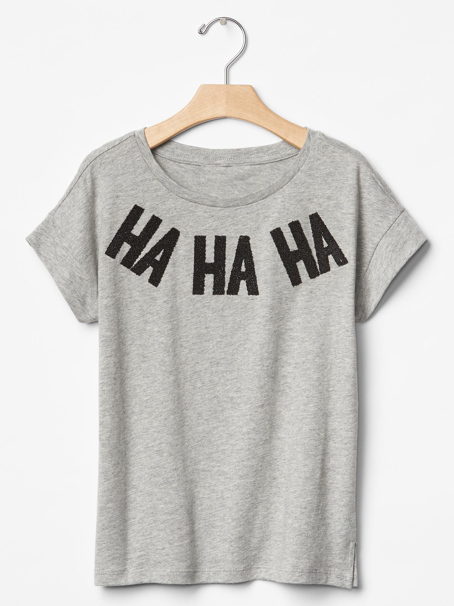 Sequin graphic a-line tee | Gap