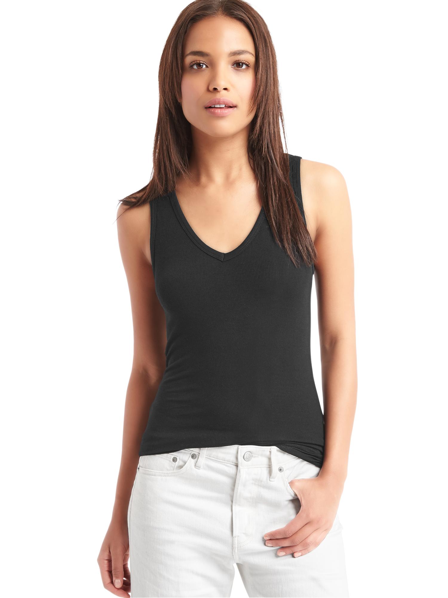 Ribbed V-neck tank | Gap