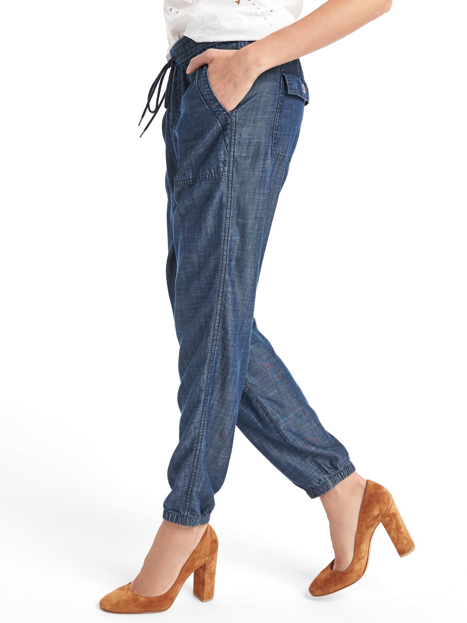 TENCEL™ chambray utility joggers | Gap