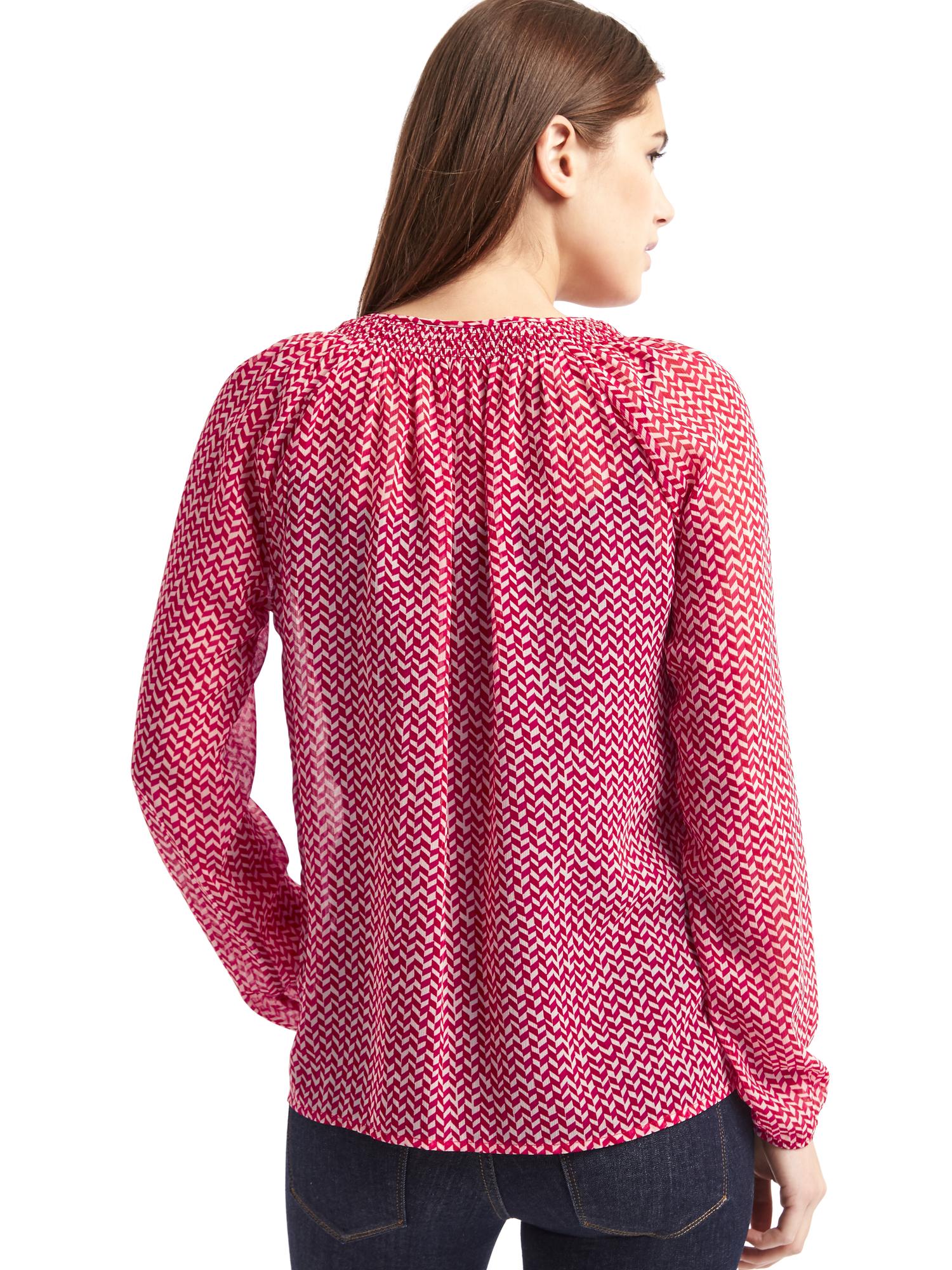 Geo print smock blouse | Gap