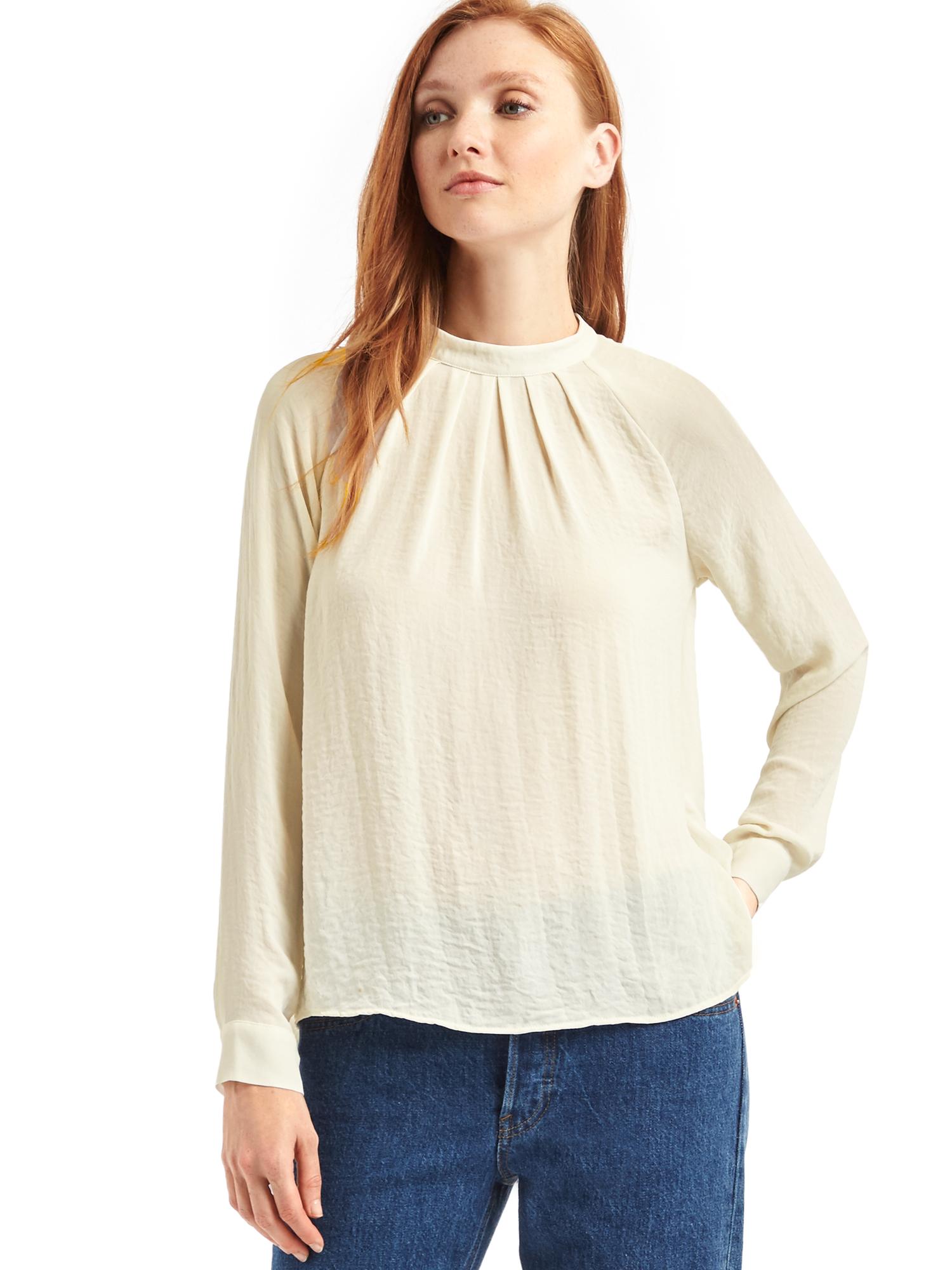 Drapey pleated blouse | Gap