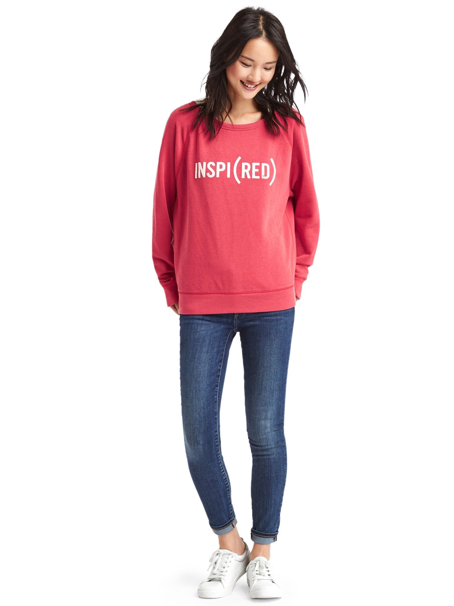 Gap x (RED) open neck sweatshirt | Gap