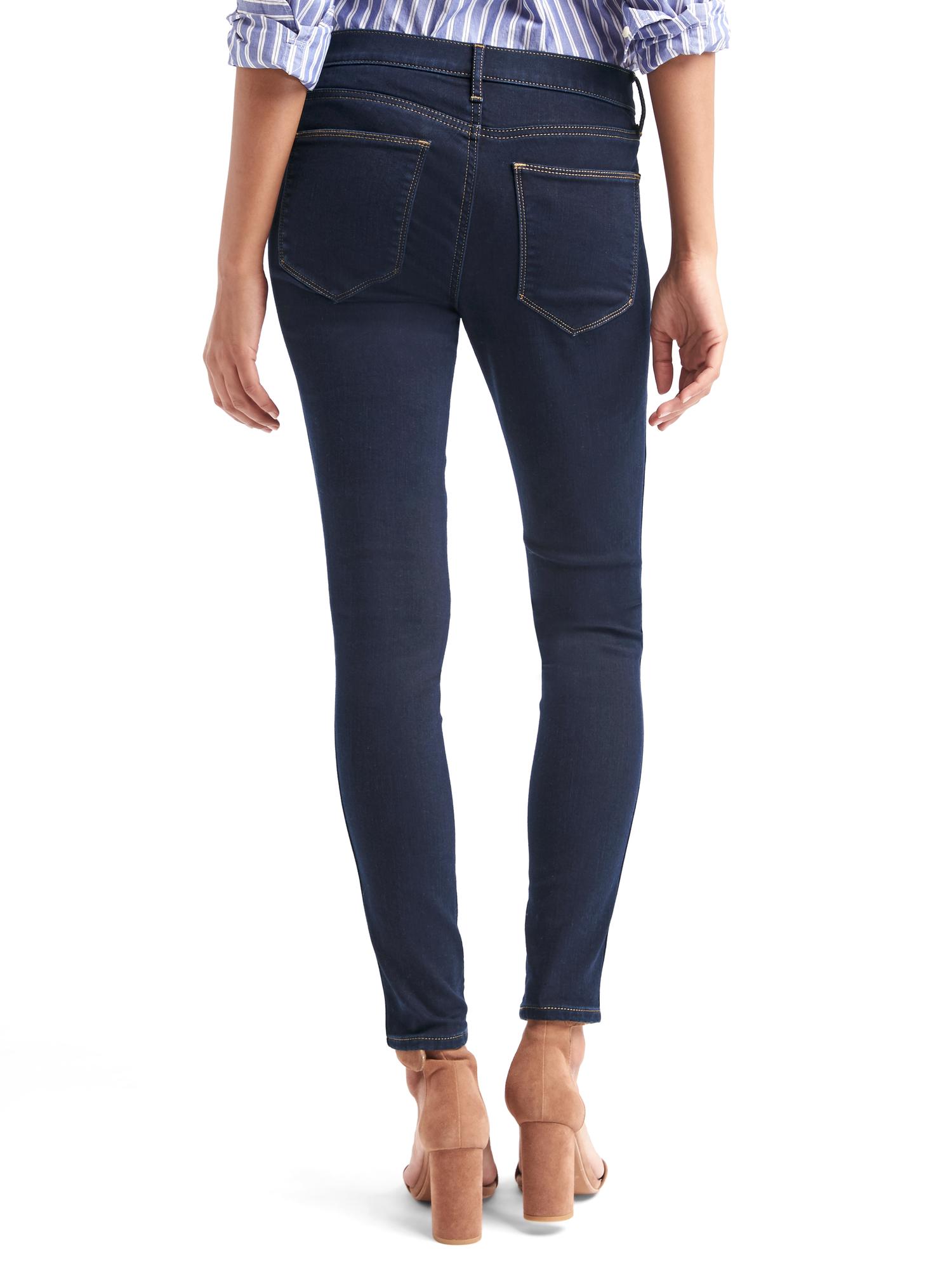 Mid rise brushed back jeggings | Gap